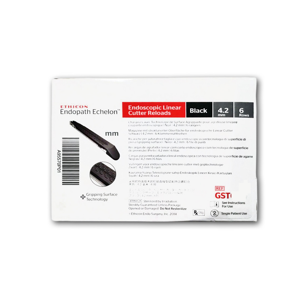 Ethicon Echelon Flex GST45T System 45 mm Reload, Black, 45mm x 4.2mm, — Victori Medical