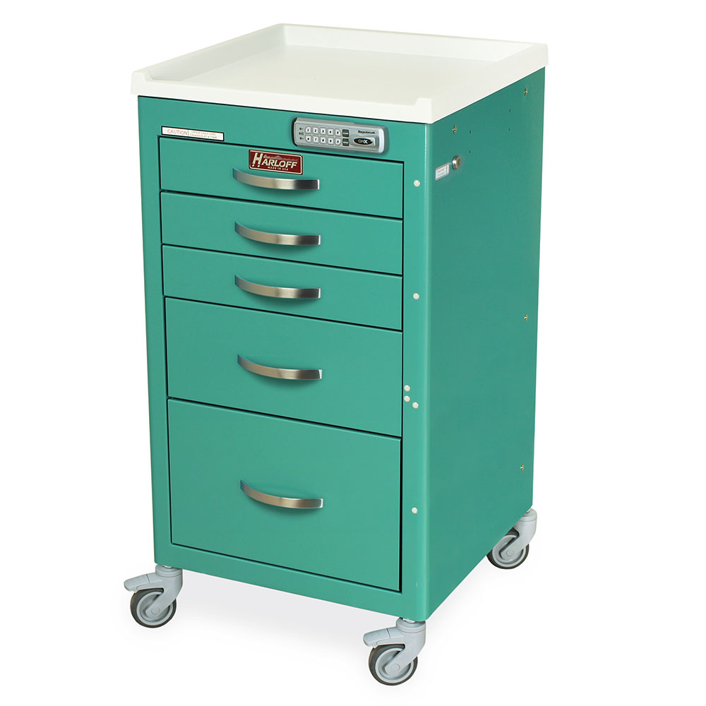 Harloff M-Series Narrow Anesthesia Cart (Mini Line) - Victori Medical