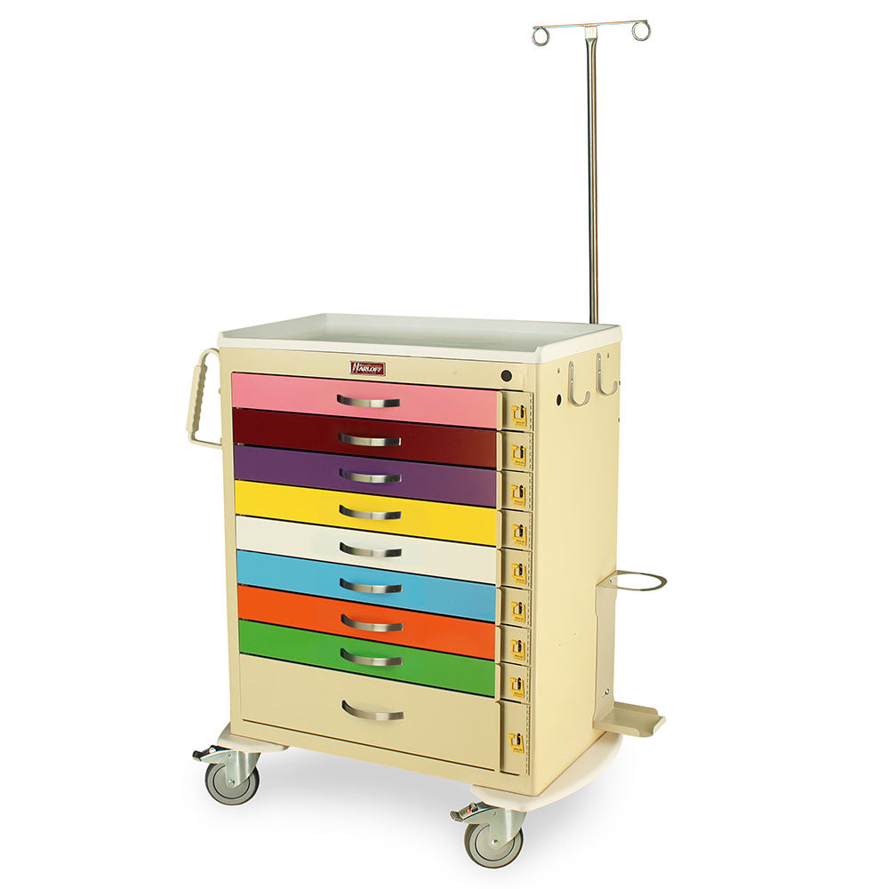 Harloff M-Series Tall Medical Pediatric Emergency Cart - Victori Medical