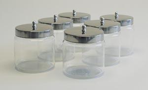 Grafco Unlabeled Dressing Jars With Covers Glass 4" x 4" - Victori Medical