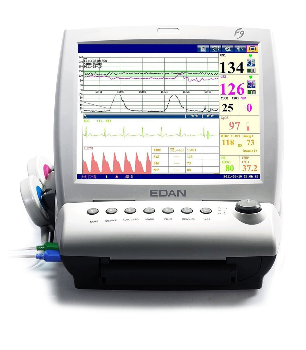 Edan F9 Express Fetal/Maternal Monitor with DECG/IUP and Touch Screen ...