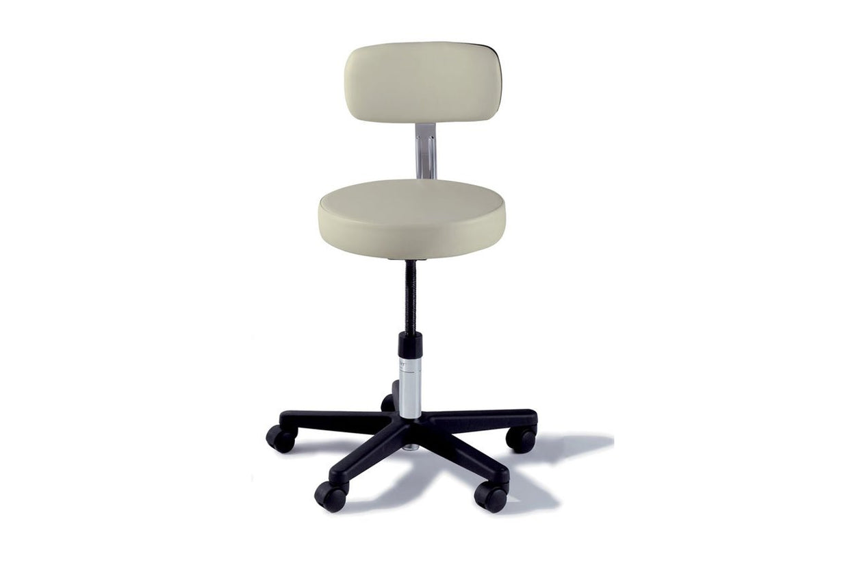 Midmark Ritter 271 Manual Adjustable Stool with Backrest — Victori Medical