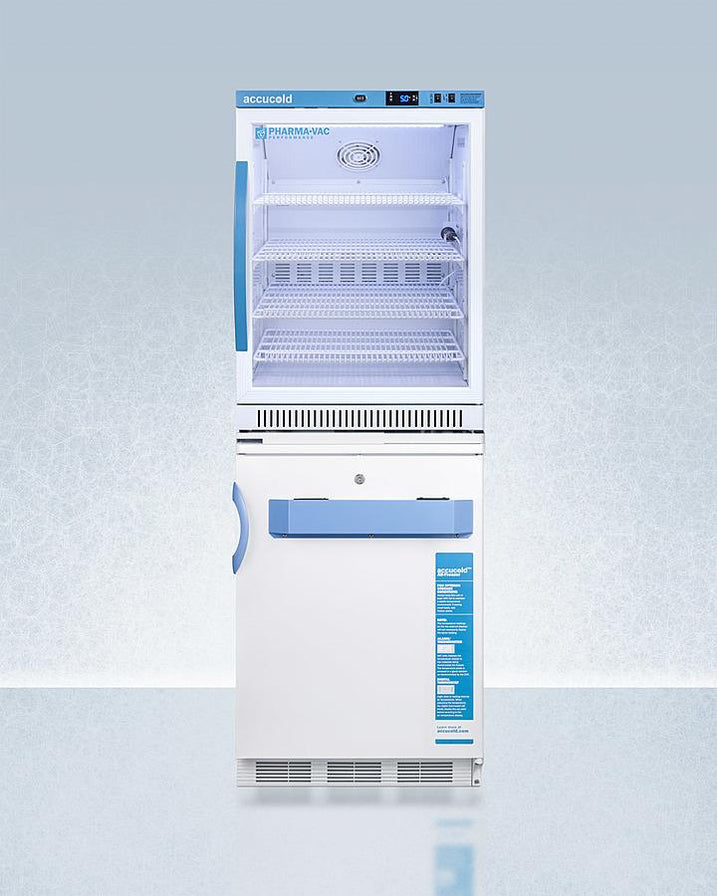 Accucold ARG6PV-VT65MLSTACKMED2 24" Wide All-Refrigerator/All-Freezer ...