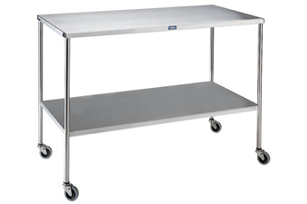 Pedigo Stainless Steel Instrument Table with Shelf — Victori Medical